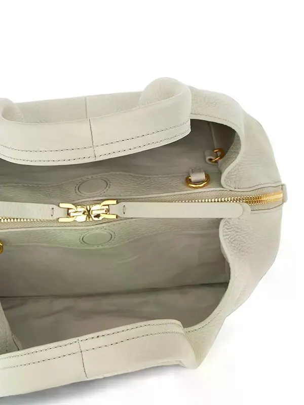 COCCINELLE Small Nell Tumbled Leather Tote Bag - Neutrals