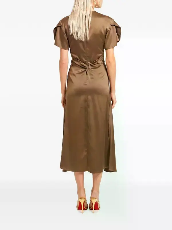 SUTTON NEW YORK Draped Satin-finish Midi Dress