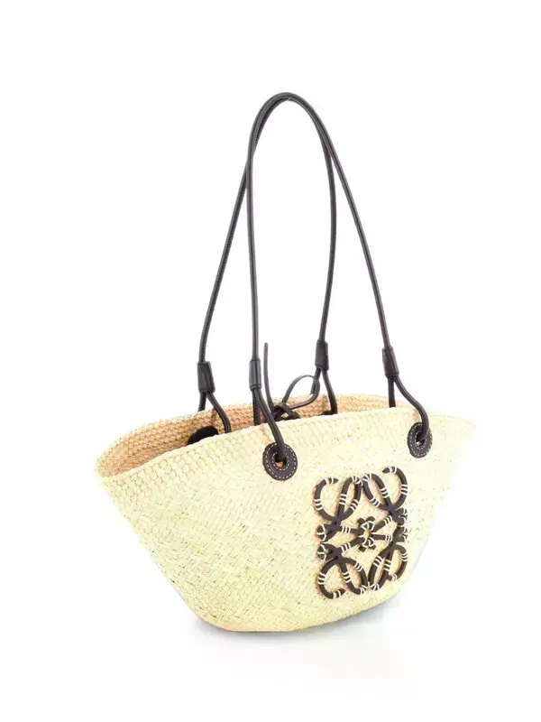 Loewe Anagram Basket Raffia Small Tote Bag - Neutrals