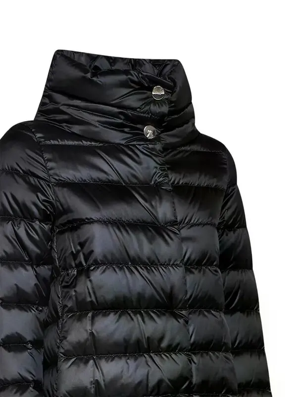 Herno Amelia Quilted Funnel-neck Coat - Black