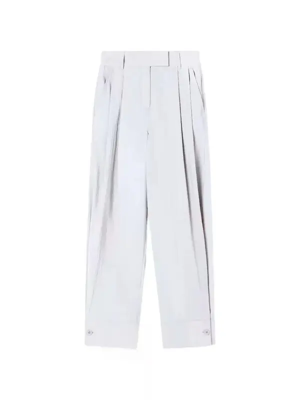 Giorgio Armani Pleated Button-cuff Trousers - Grey