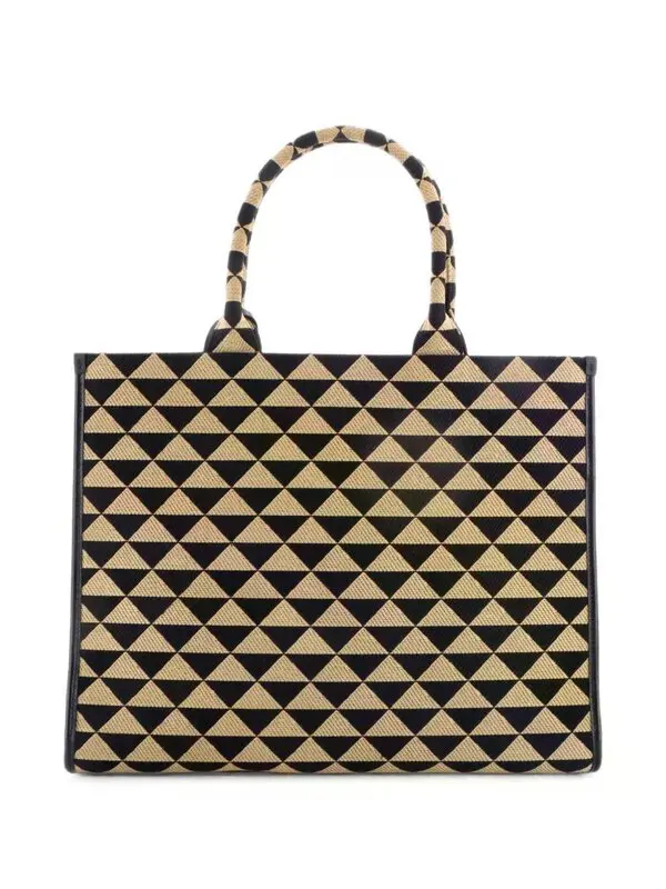 Prada Symbole Shopper Jacquard Large Tote Bag