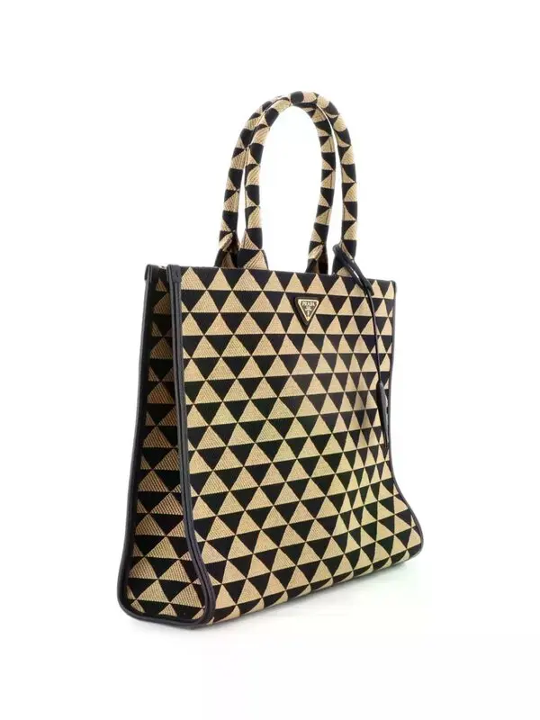 Prada Symbole Shopper Jacquard Large Tote Bag
