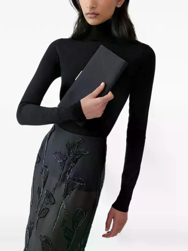 Carolina Herrera Pats Silk Faille Clutch