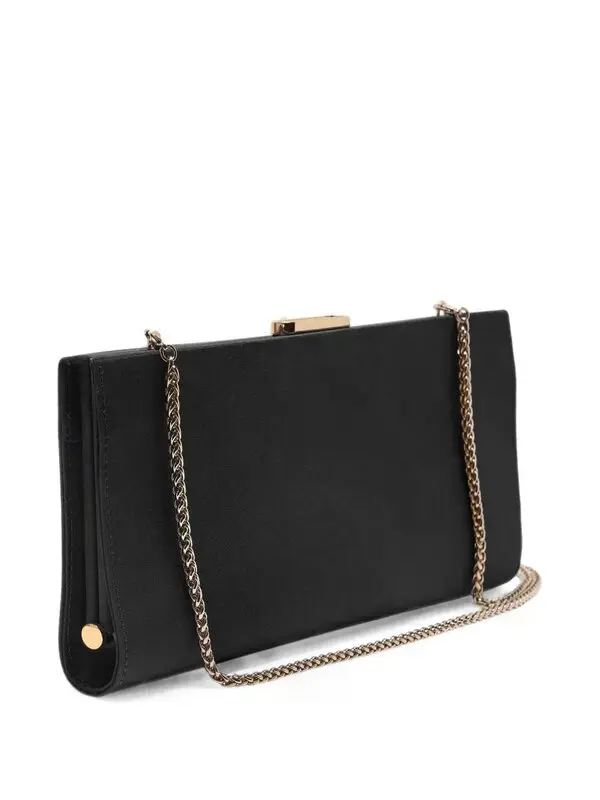 Carolina Herrera Pats Silk Faille Clutch - Black