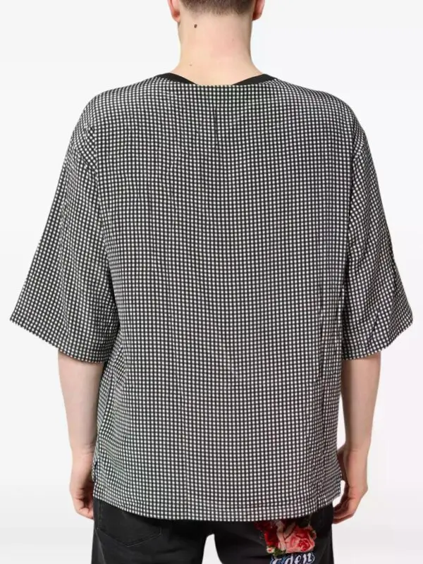Dolce & Gabbana Gingham-check Graphic-print T-shirt