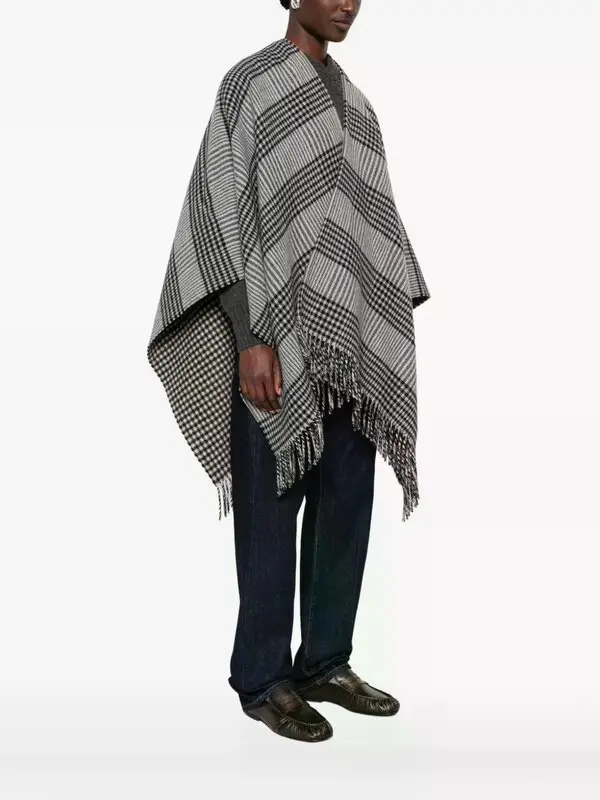Woolrich Check Fringed Cape