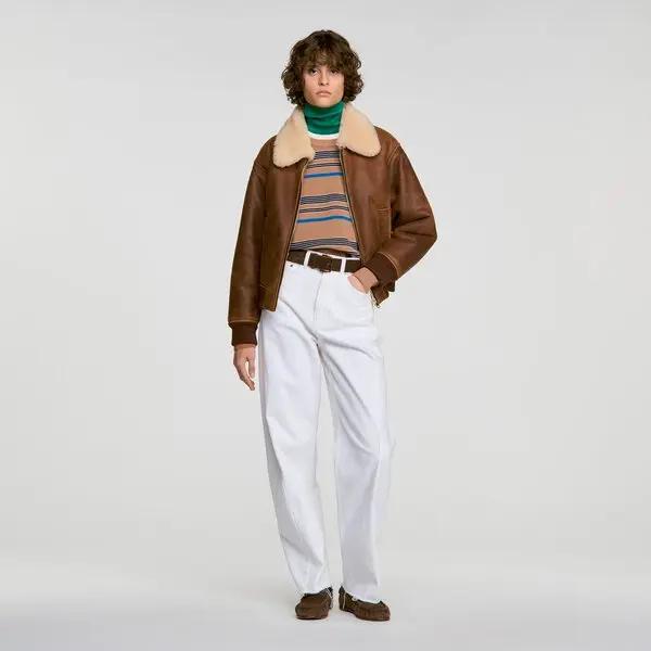 Sandro Layered Effect Striped Sweater