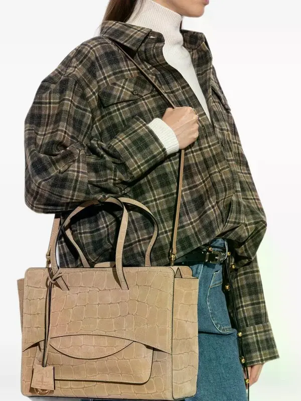 HIDESINS Large Flap Tote Bag - Neutrals