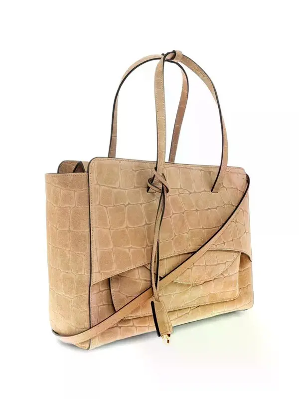 HIDESINS Large Flap Tote Bag - Neutrals