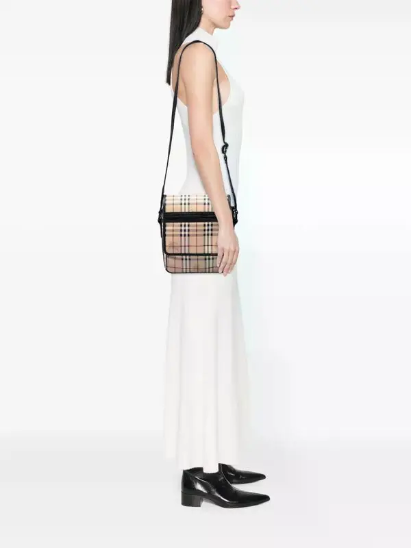 Burberry 2000-2017 Haymarket Check Coated Canvas Crossbody Bag