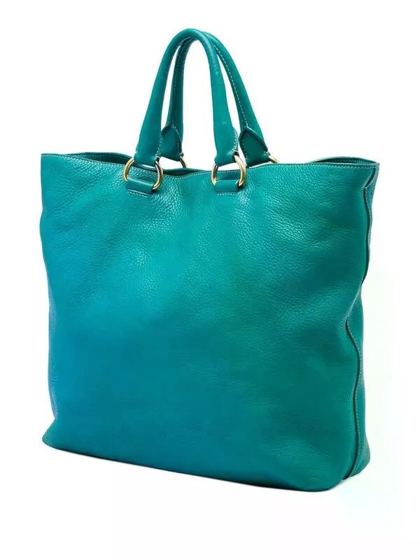 Prada 2000-2026 Vitello Daino Open Convertible Tote Satchel