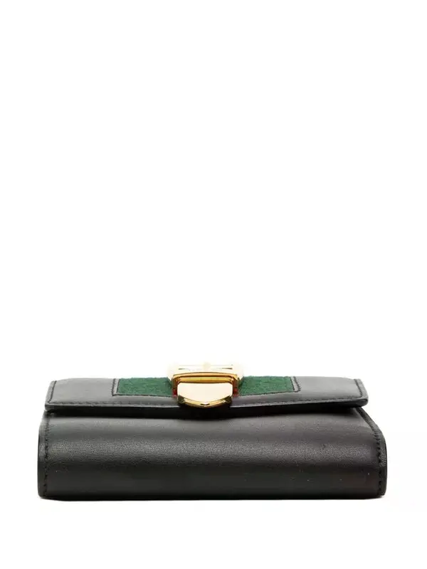 Gucci 2000-2015 Calfskin Web Sylvie Trifold Wallet Small Wallets