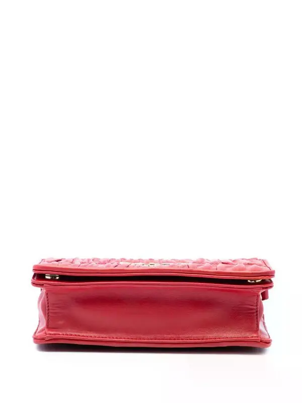 Prada 2000-2013 Nappa Gaufre Chain Flap Crossbody Bag