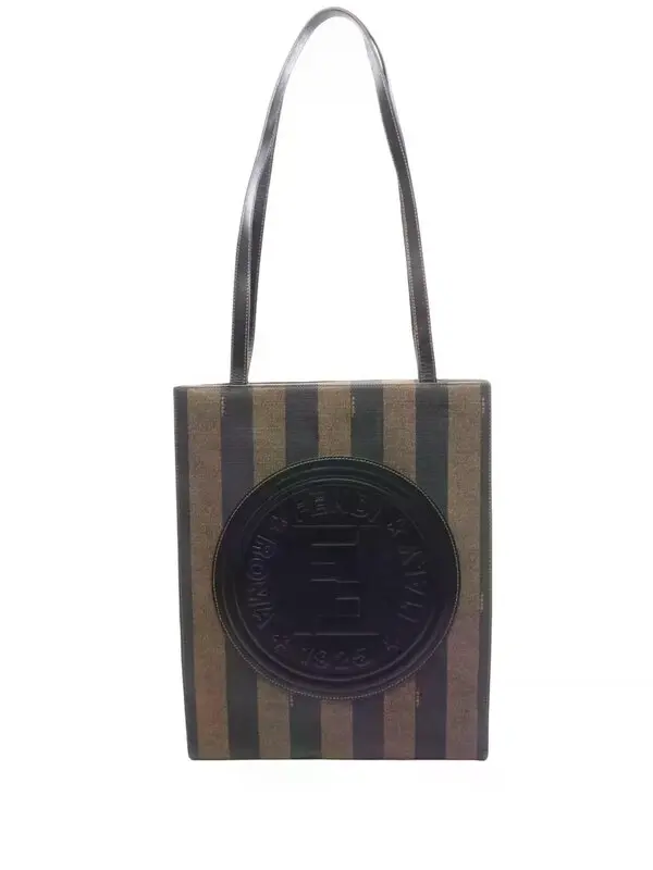 Fendi 2000-2010 Pequin Tote Bag