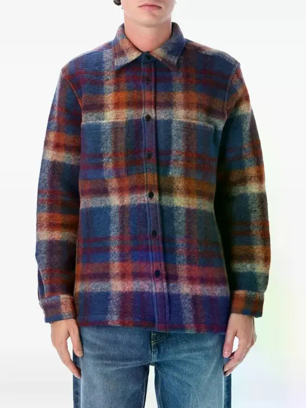 Portuguese Flannel Parker Check-pattern Shirt Jacket