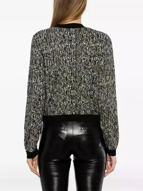 AGNES B. Marled Front-button Cardigan
