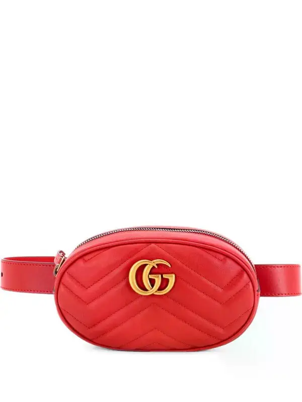 Gucci Gg Marmont Matelasse Leather Belt Bag