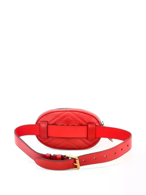 Gucci Gg Marmont Matelasse Leather Belt Bag