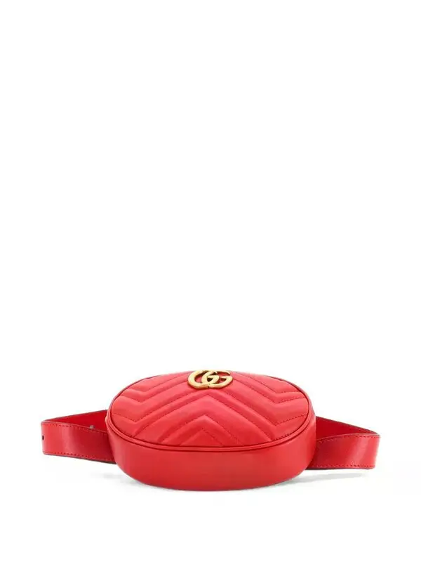 Gucci Gg Marmont Matelasse Leather Belt Bag