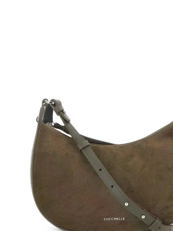 COCCINELLE Fujiko Suede-finish Shoulder Bag - Green
