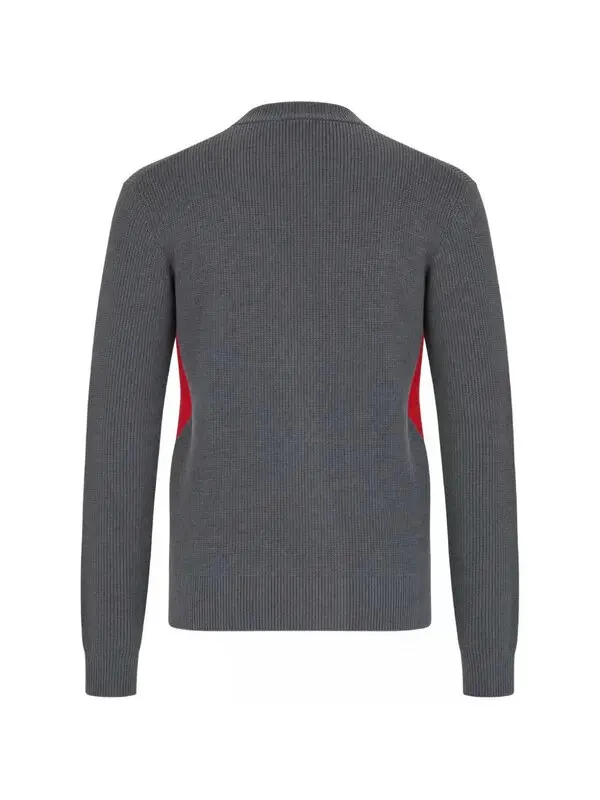 BALLANTYNE Argyle-pattern Ribbed-knit Sweater
