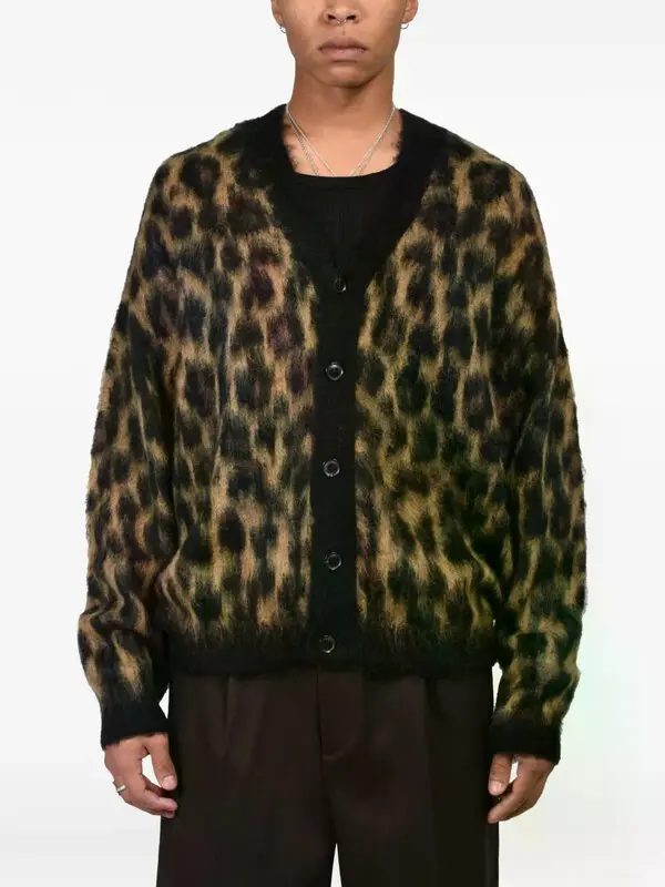 CEDARWOOD Leopard-print Cardigan
