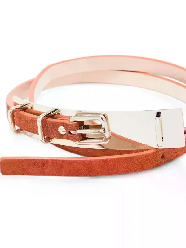 Giorgio Armani Suede-finish Plaque Belt