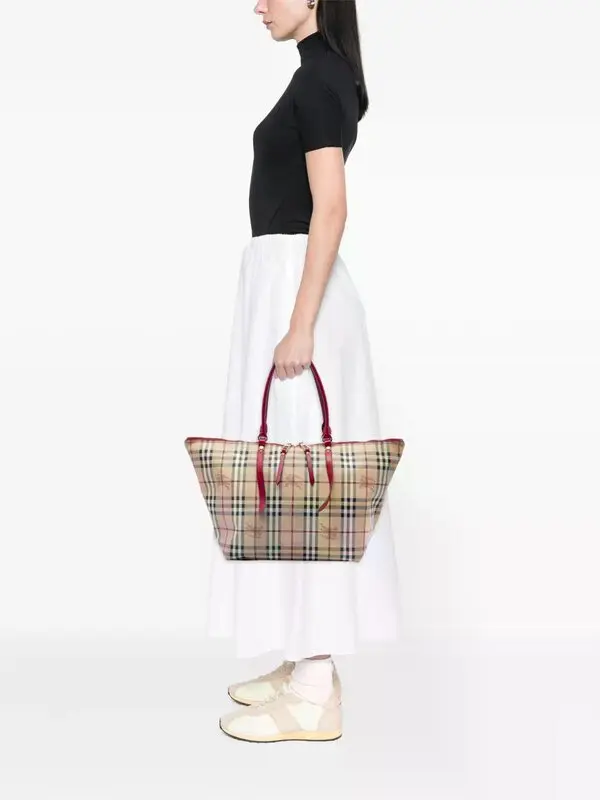 Burberry 2000-2017 Small Haymarket Check Coated Canvas Salisbury Tote Bag