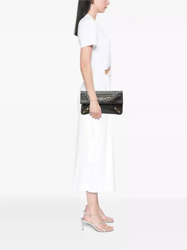 Balenciaga 2012-2024 Lambskin Motocross Giant 12 Envelope Clutch Bag