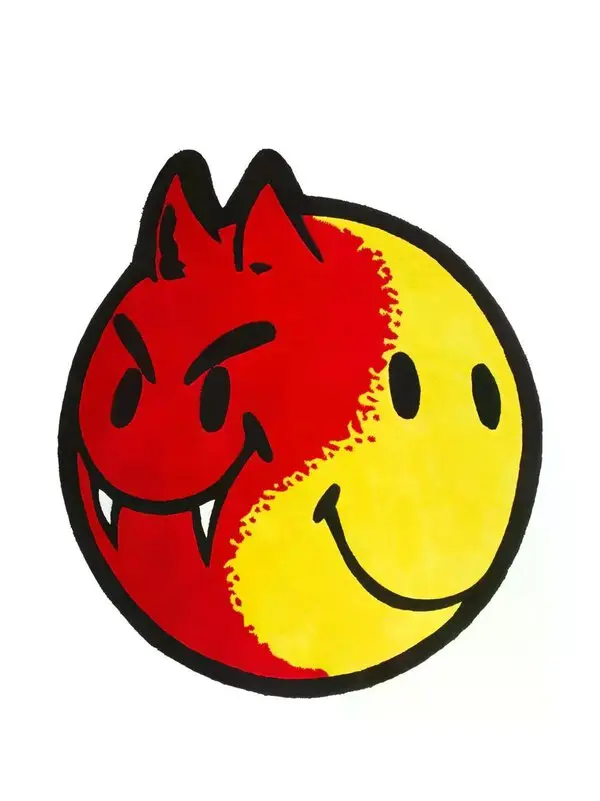 MARKET Smiley Devil Rug - Red
