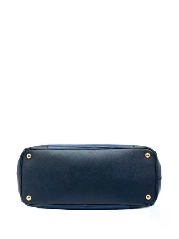 Prada 2010-2026 Medium Bicolor Saffiano Lux Galleria Double Zip Satchel
