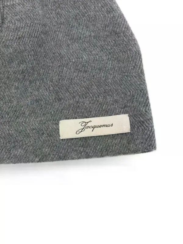 Jacquemus Herringbone-knit Beanie Hat