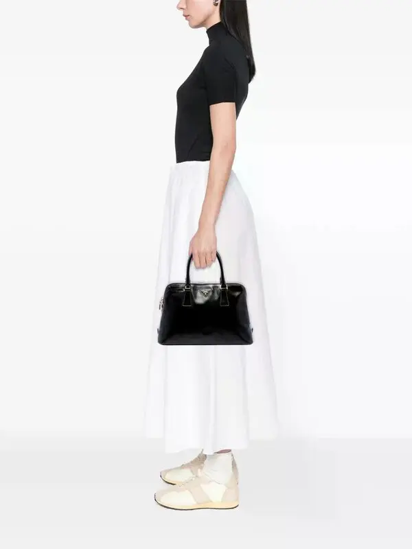 Prada 2010-2026 Medium Saffiano Vernice Promenade Satchel
