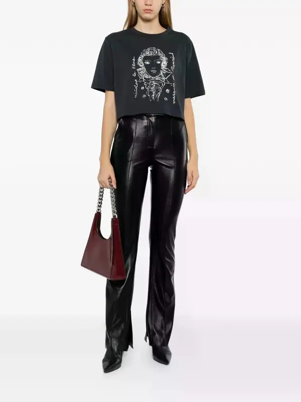 AGNES B. Graphic-print Cropped T-shirt