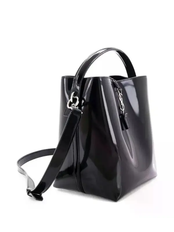 Saint Laurent Le 37 Patent Bucket Bag - Black