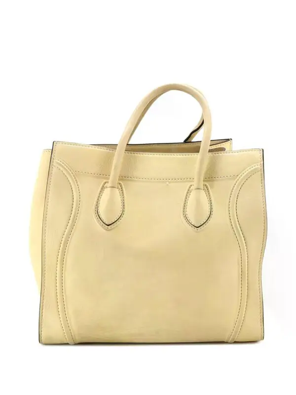 Celine Phantom Bag Grainy Leather Medium Tote Bag - Yellow
