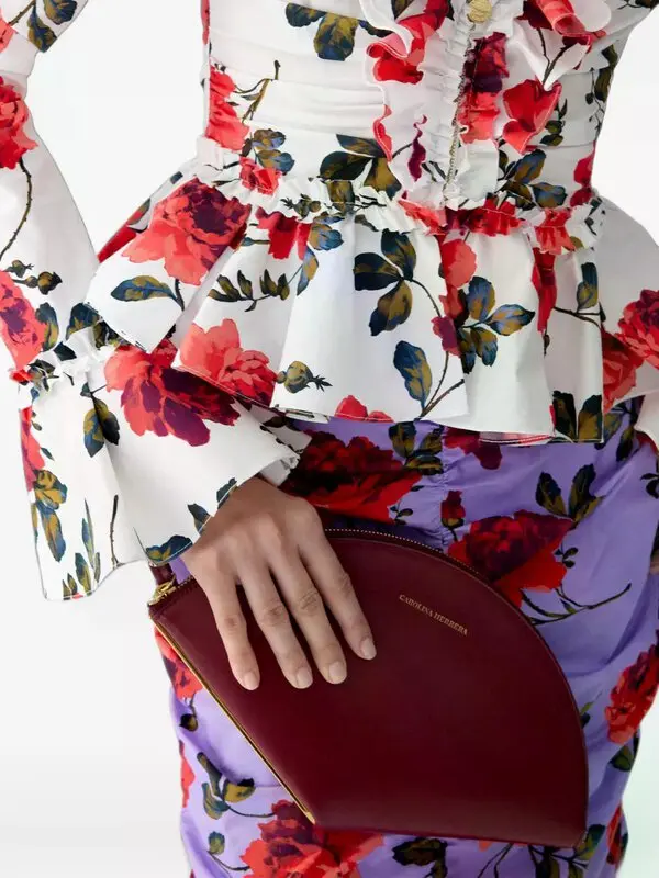 Carolina Herrera Consuelo Leather Clutch