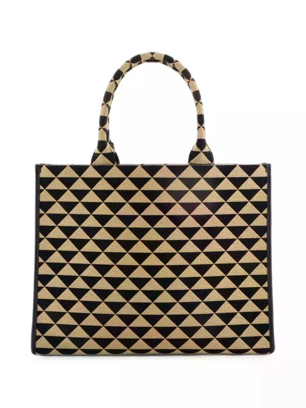 Prada Symbole Shopper Jacquard Large Tote Bag