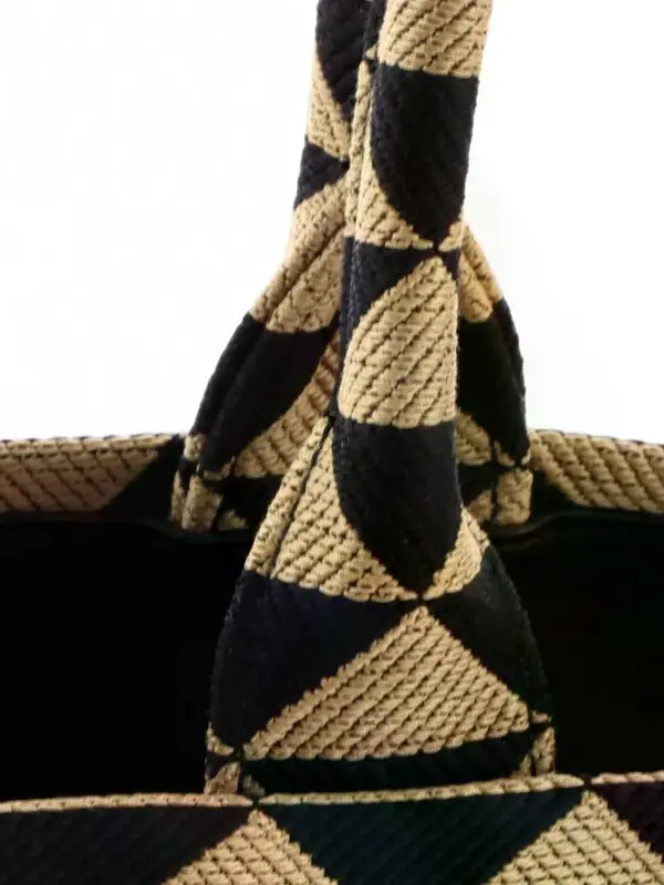 Prada Symbole Shopper Jacquard Large Tote Bag