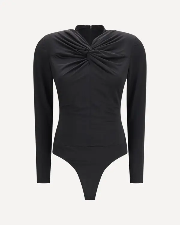 NISSA Long-sleeve Bodysuit With Twist Detail