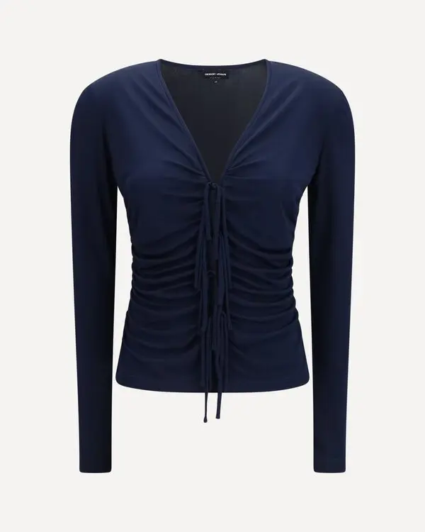 Giorgio Armani V-neck Viscose Jersey Top