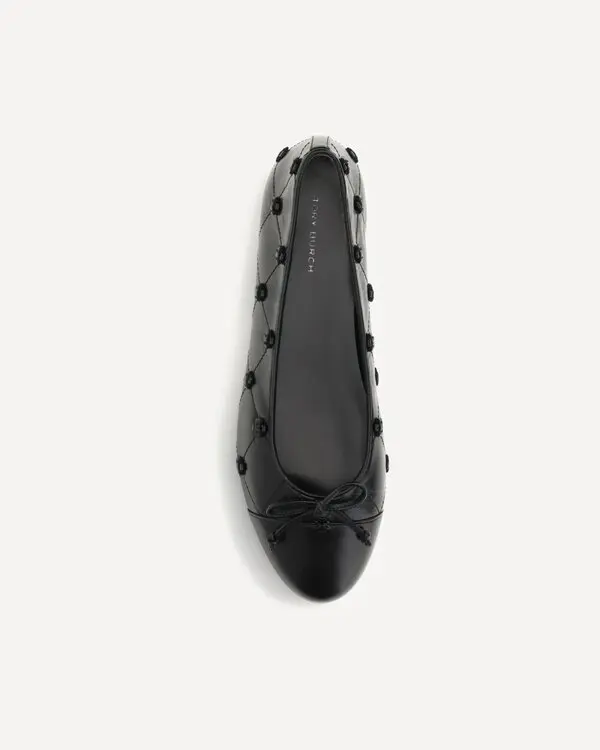 Tory Burch Bunny Knot Pointed Ballerinas