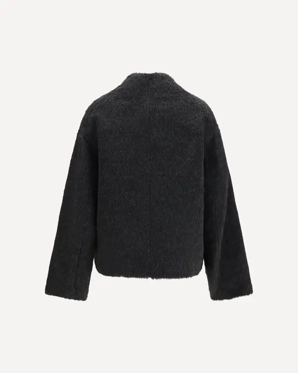 Loulou De Saison Wes Double Breasted Alpaca Jacket - Black