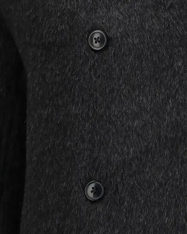 Loulou De Saison Wes Double Breasted Alpaca Jacket - Black
