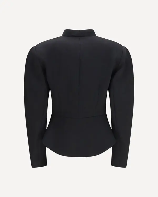 NISSA Tailored Wool-blend V-neck Jacket
