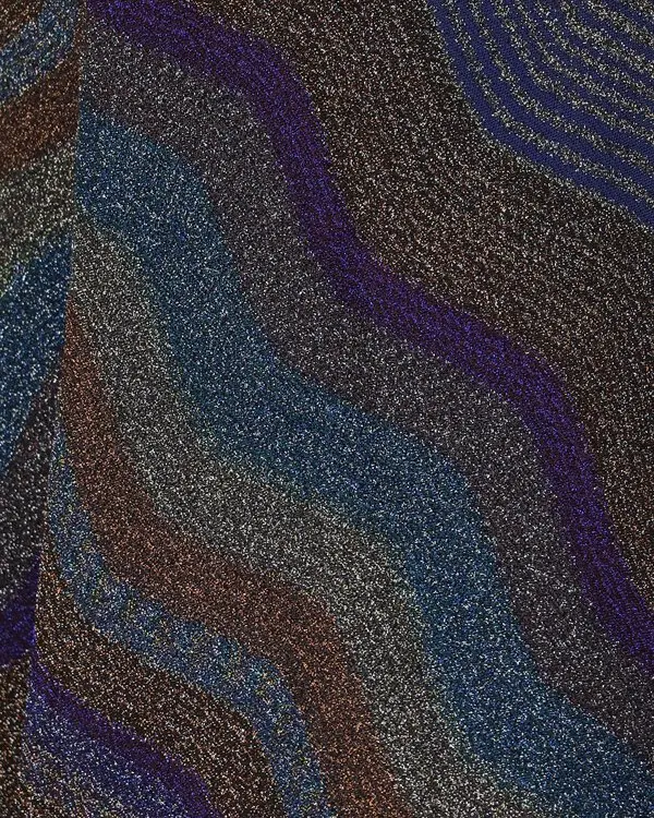 Missoni Sequined Chevron Lamé Viscose Long Skirt
