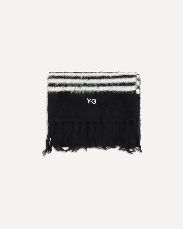 Y3 Brushed Fringed Scarf