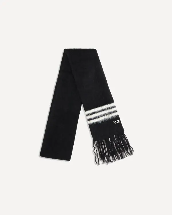 Y3 Brushed Fringed Scarf