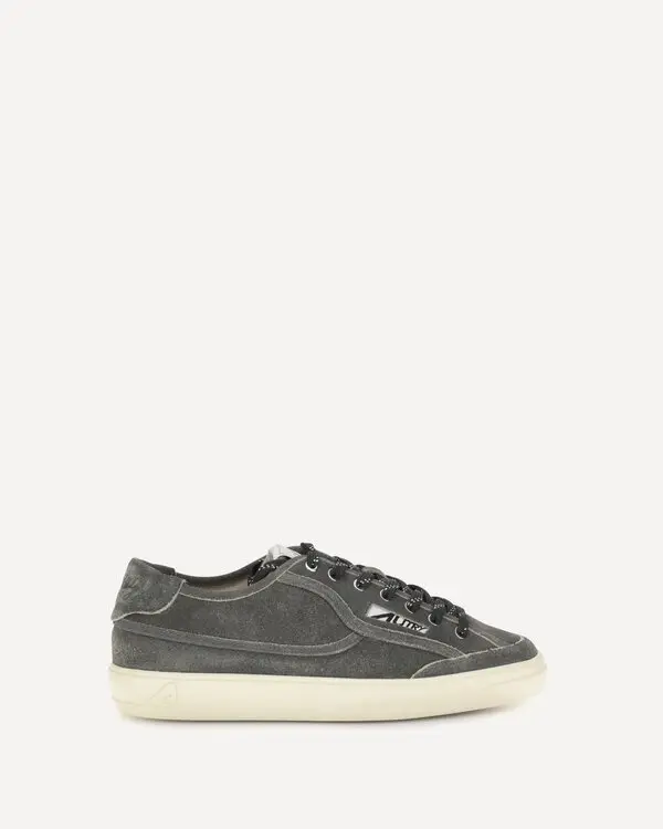 AUTRY Medalist Low Suede And Leather Sneakers - Grey